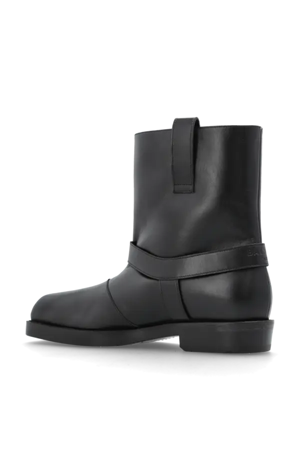 Balmain Leather Ankle Boots