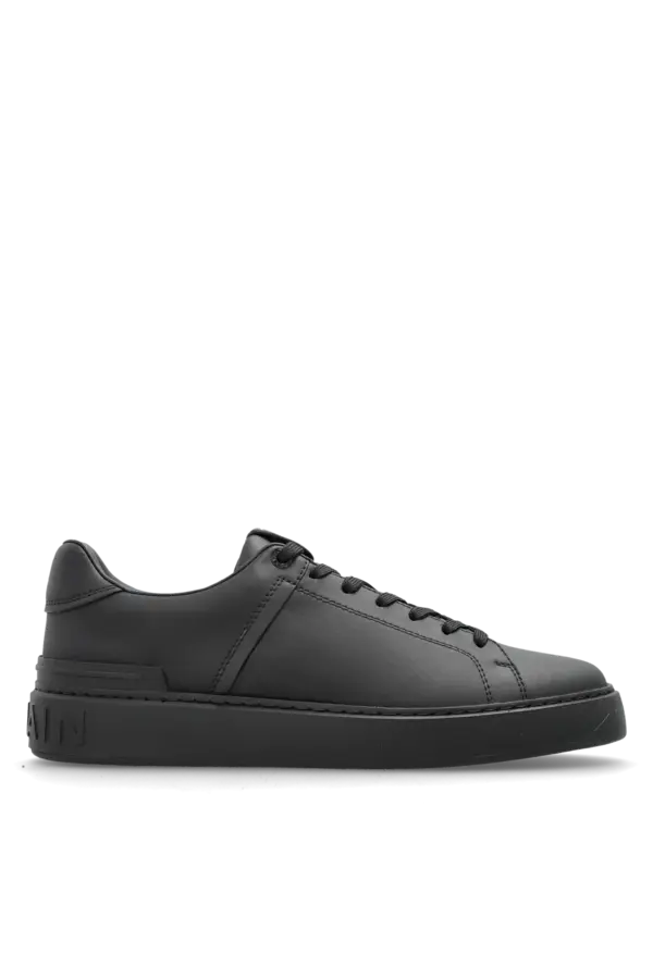 Balmain B-court Leather Sneakers - Black