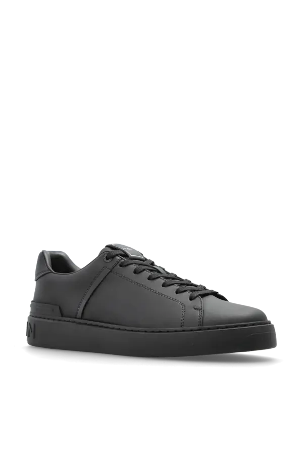 Balmain B-court Leather Sneakers - Black