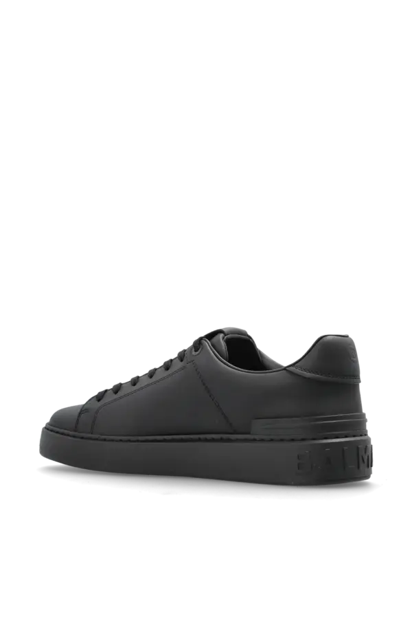 Balmain B-court Leather Sneakers - Black