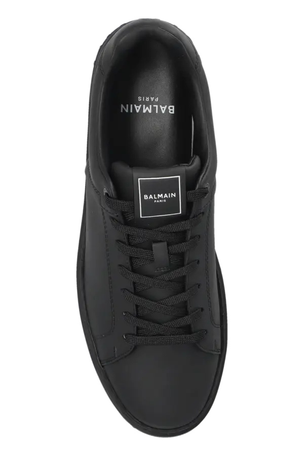 Balmain B-court Leather Sneakers - Black