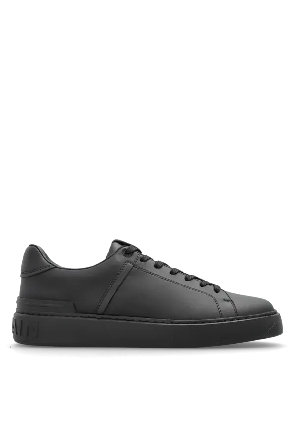 Balmain B-court Leather Sneakers - Black