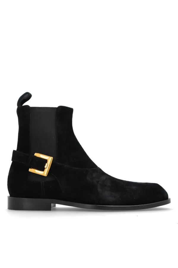 Balmain Suede Chelsea Boots 'anthem - Black