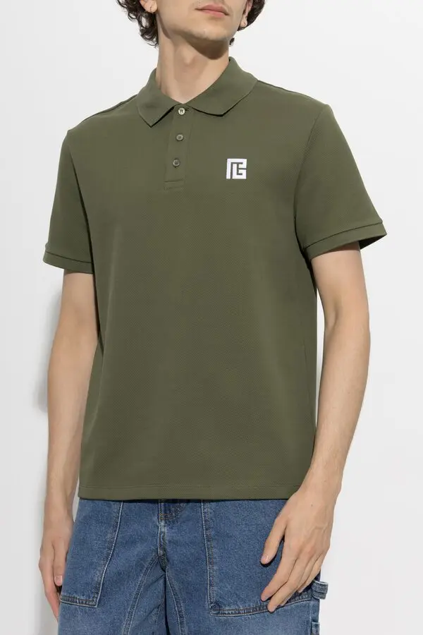 Balmain Polo With Embroidered Logo