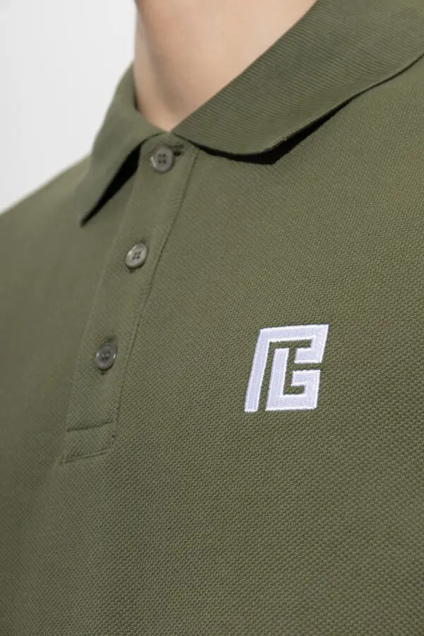 Balmain Polo With Embroidered Logo