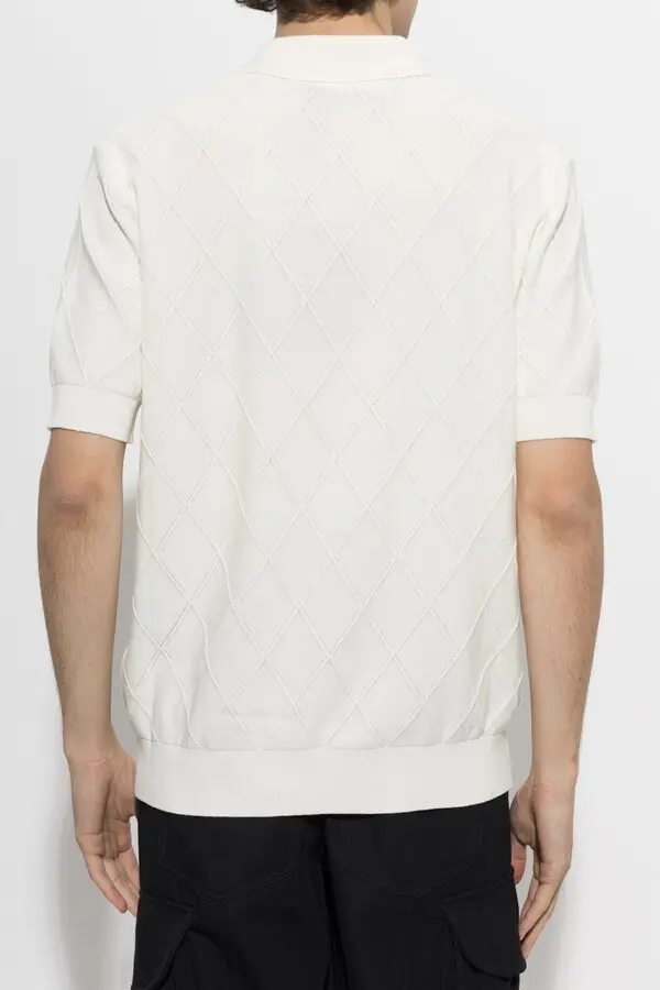 Balmain Polo With Embroidered Logo
