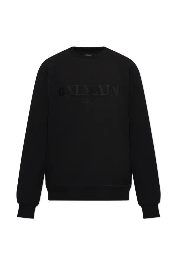 Balmain Sweatshirt With Embroidered Logo - Black