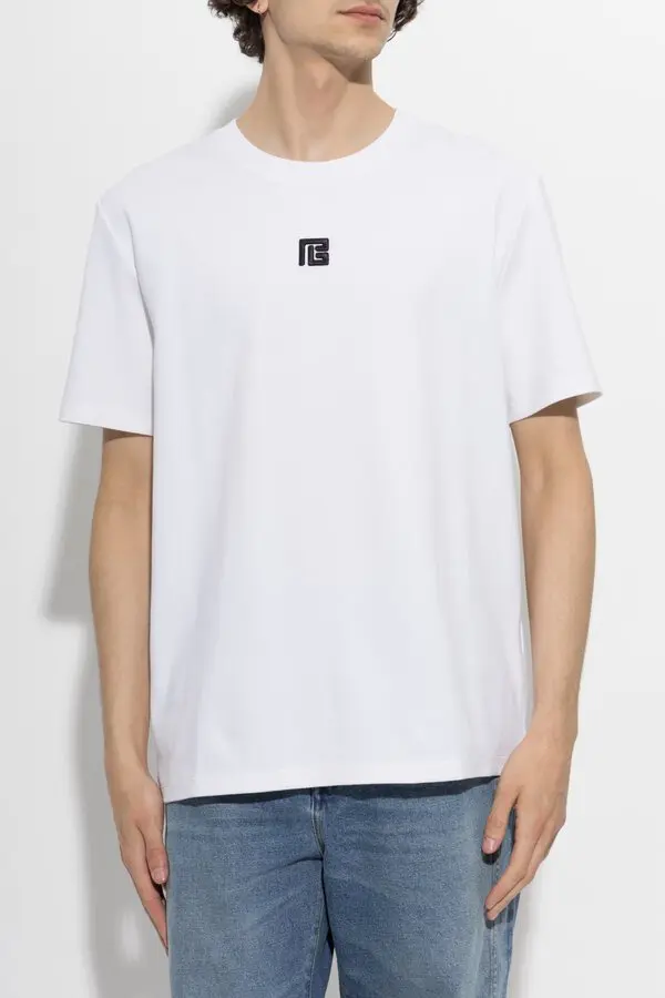 Balmain T-shirt With Embroidered Logo