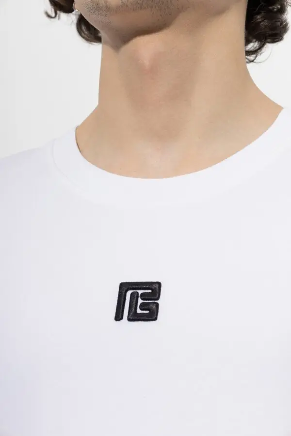 Balmain T-shirt With Embroidered Logo