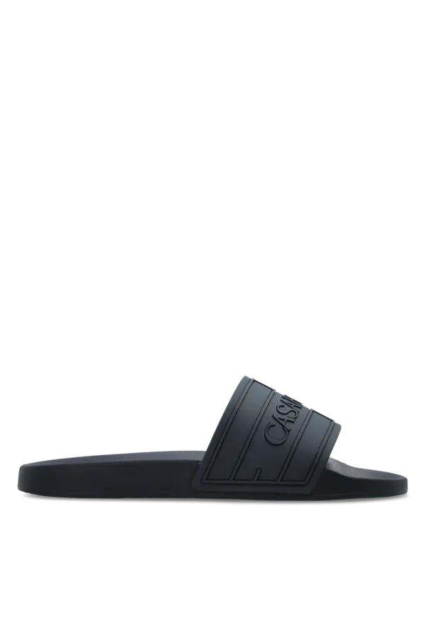 Casablanca Rubber Flip-flops With Logo - Navy Blue
