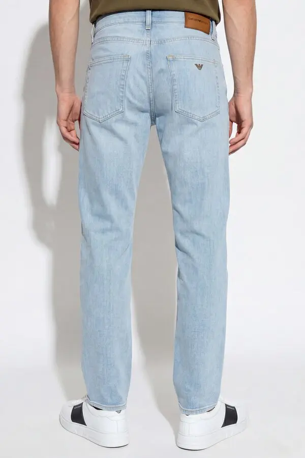 Emporio Armani Jeans With A Logo-shaped Appliqu