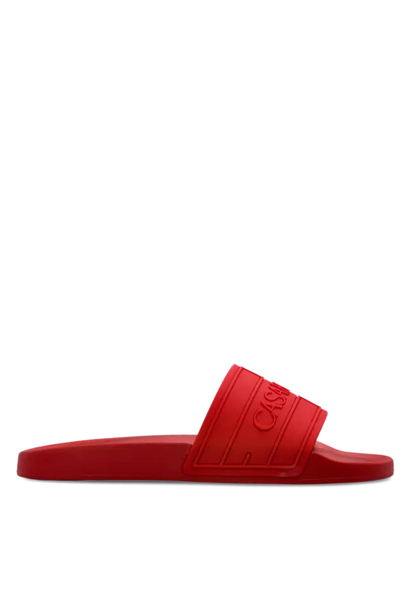 Casablanca Rubber Flip-flops With Logo - Red