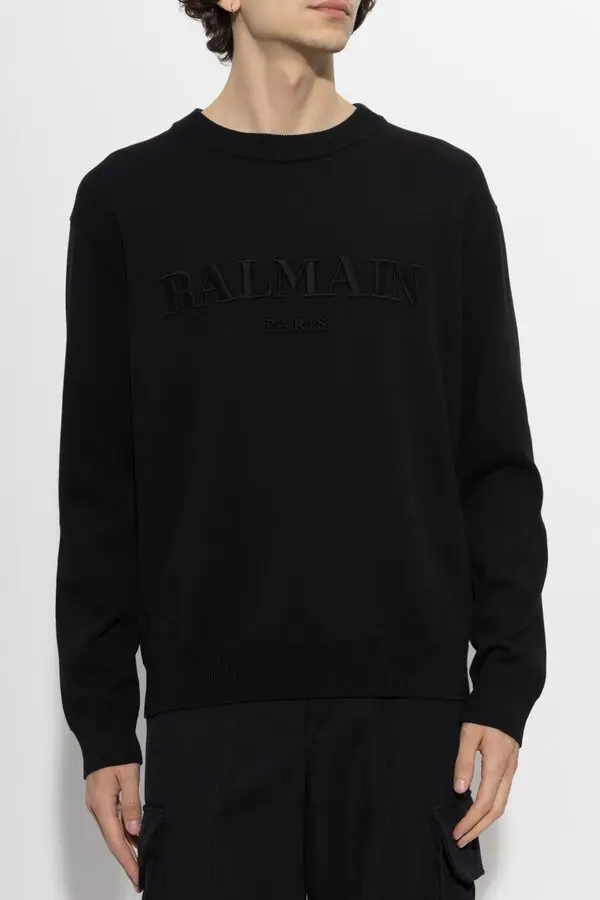 Balmain Sweater With Embroidered Logo