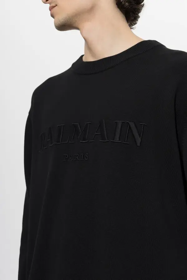 Balmain Sweater With Embroidered Logo