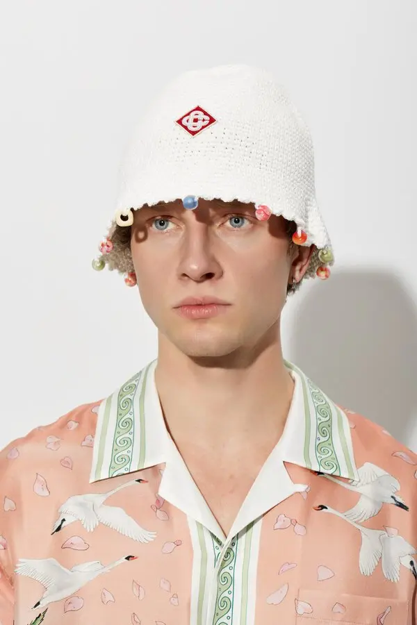 Casablanca Crochet Hat With Colorful Appliqués