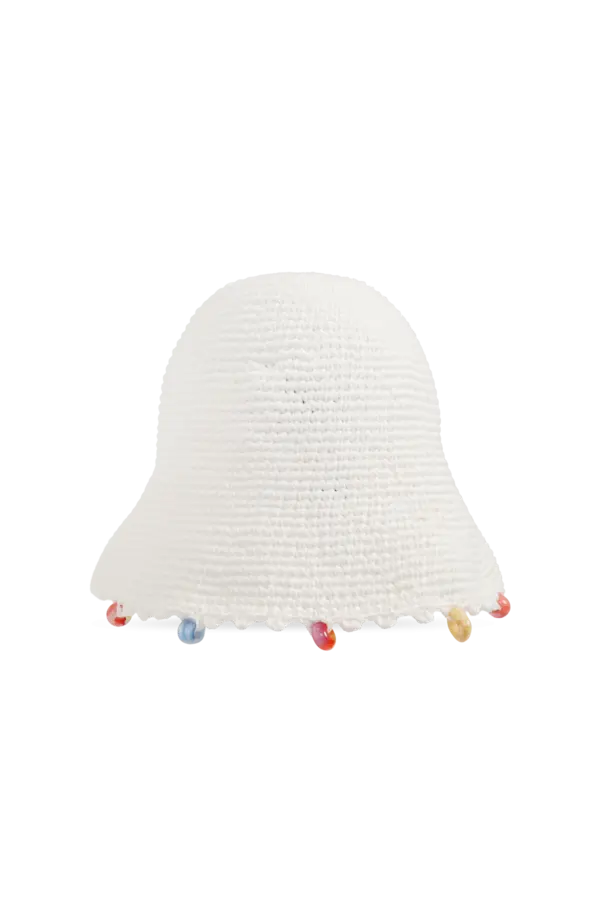Casablanca Crochet Hat With Colorful Appliqués