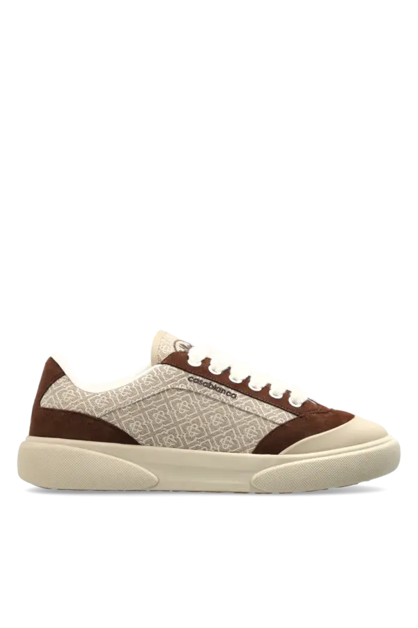 Casablanca Del Mar Low Top Sneakers With Geometric Pattern - Beige