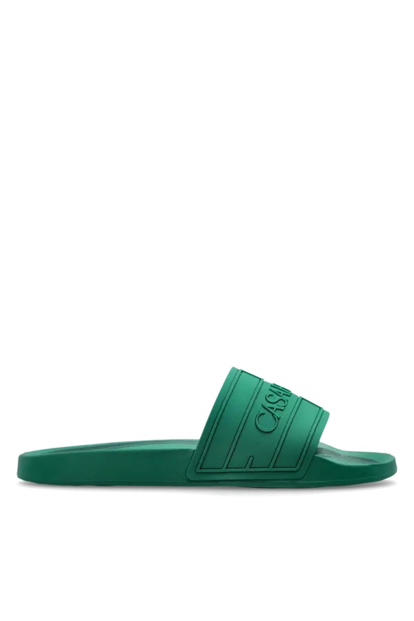 Casablanca Rubber Flip-flops With Logo - Green