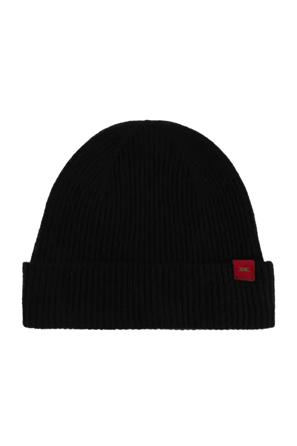 Kiton Cashmere Beanie With Logo Patch