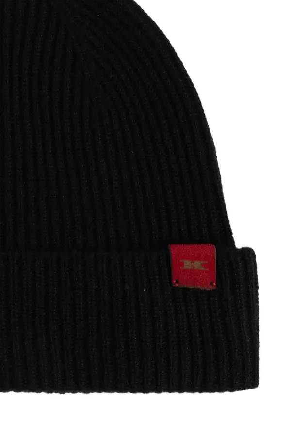 Kiton Cashmere Beanie With Logo Patch