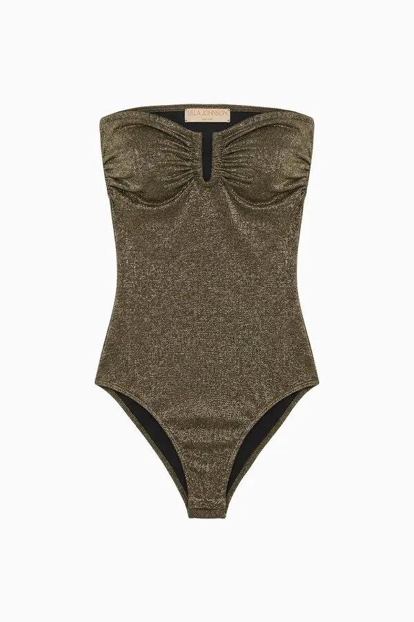 Ulla Johnson Monterey Maillot Strapless One-piece Swimsuit - Noir