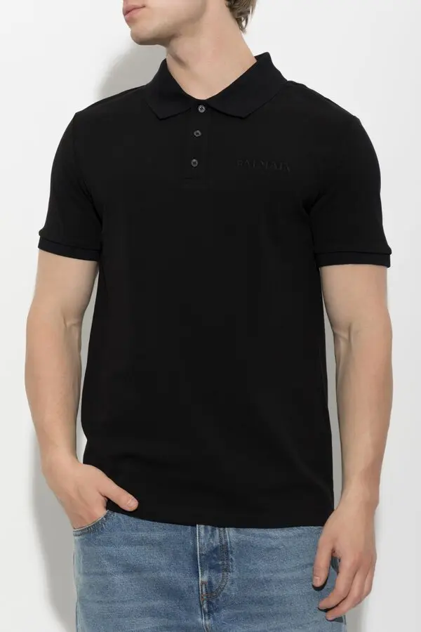 Balmain Polo With Embroidered Logo