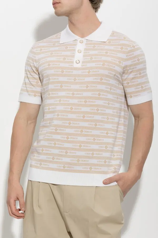 Casablanca Wool Polo With Monogram