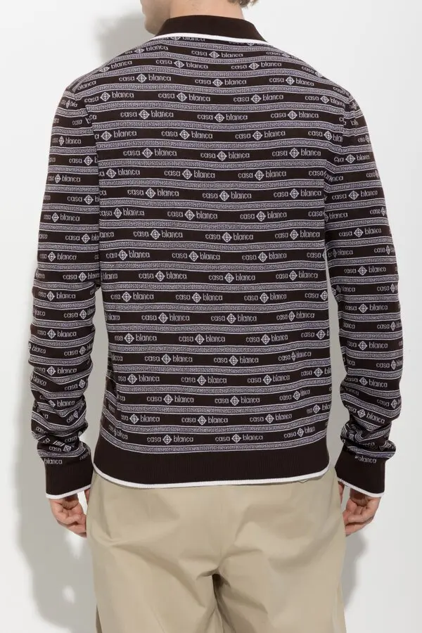 Casablanca Wool Polo With Monogram