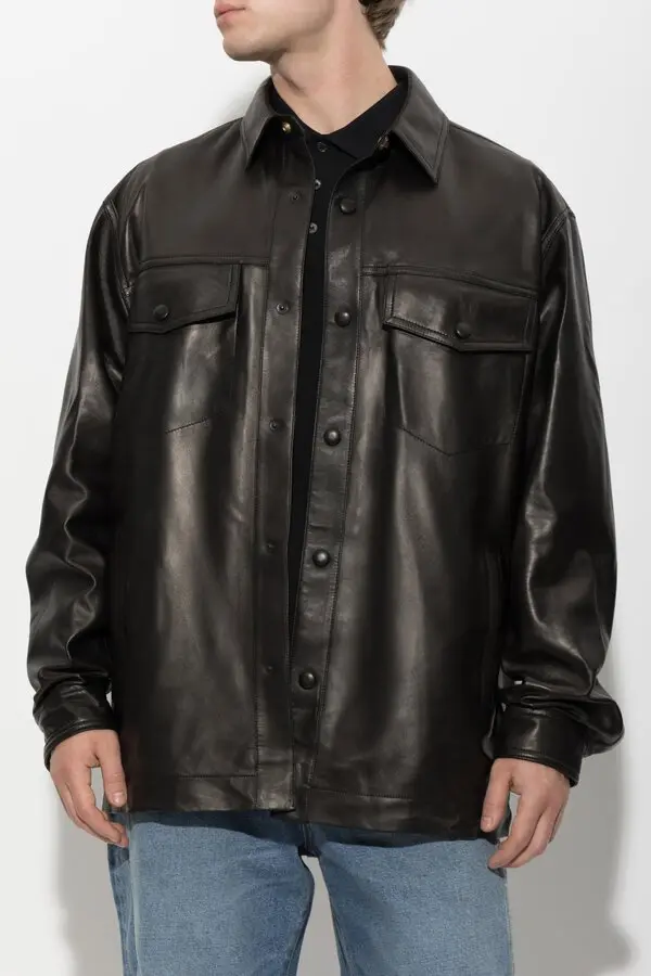 Balmain Leather Jacket With Pockets