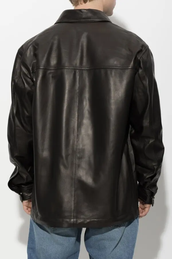 Balmain Leather Jacket With Pockets