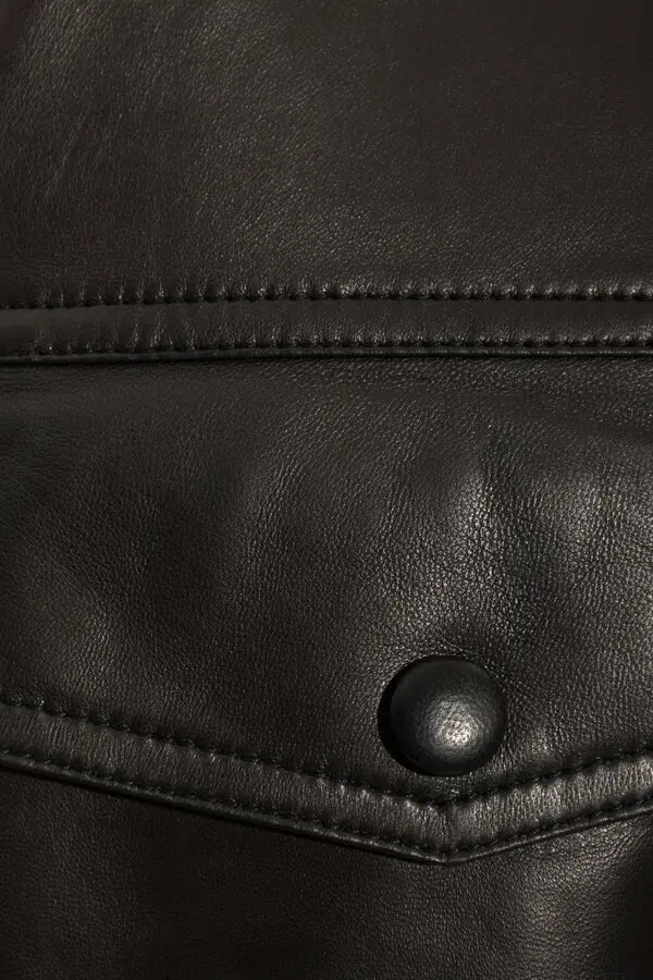 Balmain Leather Jacket With Pockets