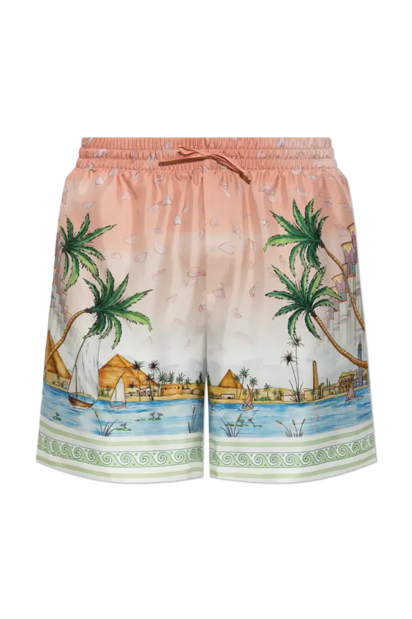 Casablanca Silk Shorts With Print