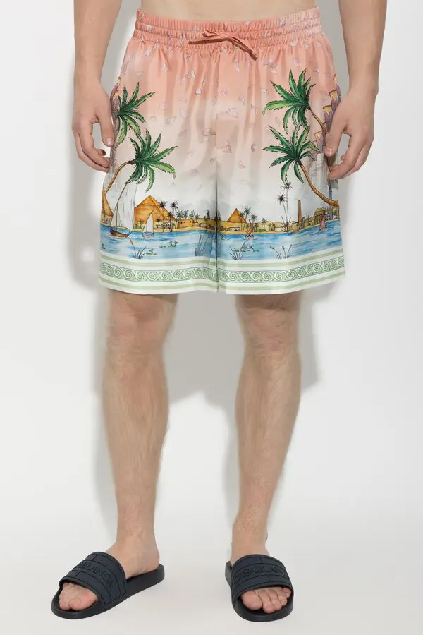 Casablanca Silk Shorts With Print