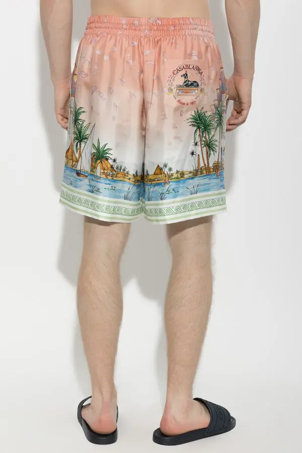 Casablanca Silk Shorts With Print