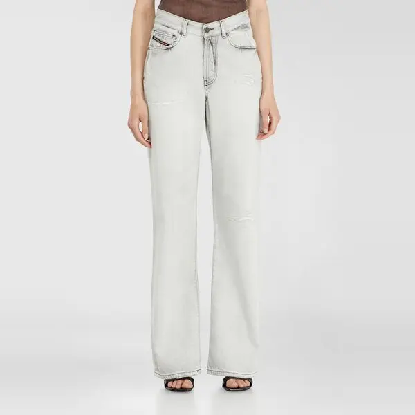 DIESEL® 1971 D-sent High Waist Regular Fit Jeans - Grey
