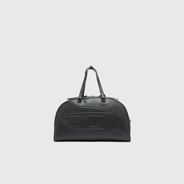 DIESEL® 1dr Dome Leather Weekender Bag - Black