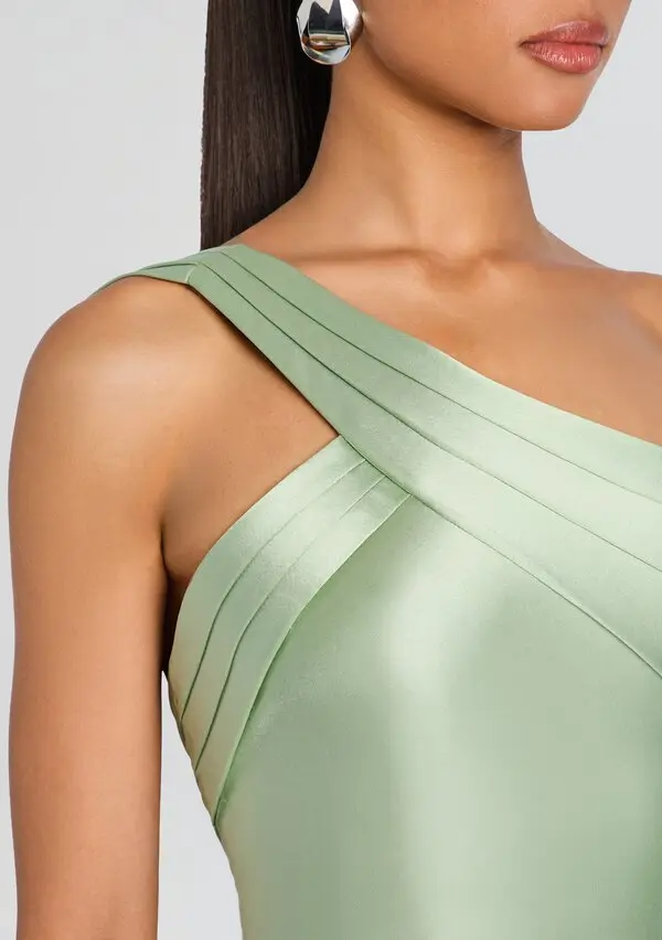 Retrofete Sirocco One-shoulder Gown With Sash