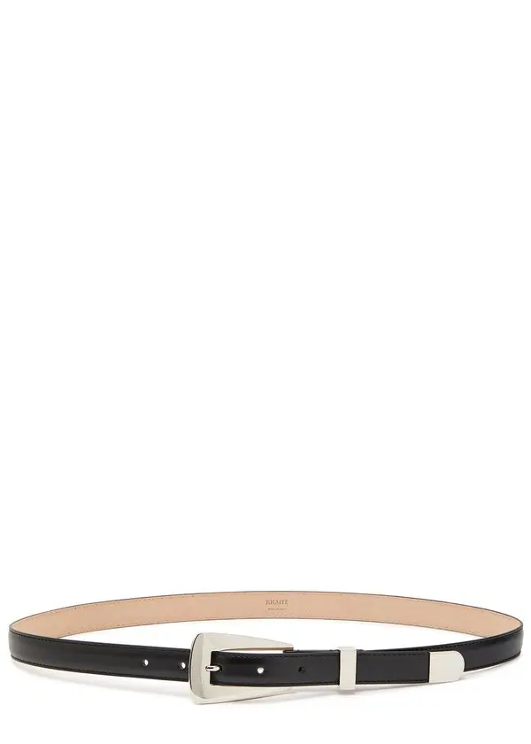 Khaite Lucca Leather Belt - Black