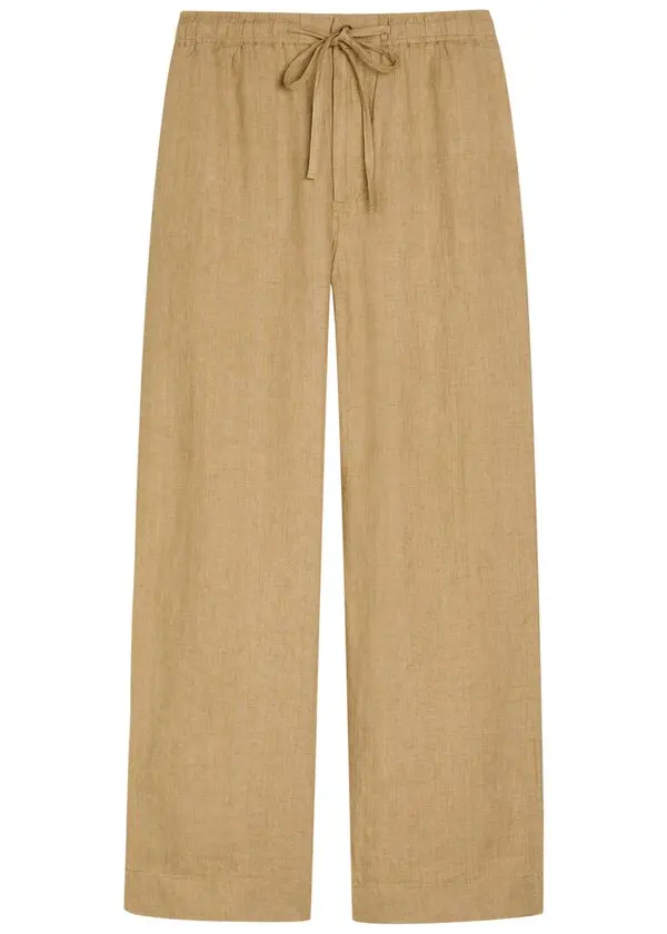Polo Ralph Lauren Wide-leg Linen Trousers - Brown