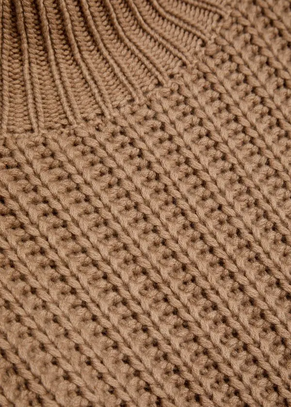 SKIIM Justine Lace-up Leather And Cashmere Jumper