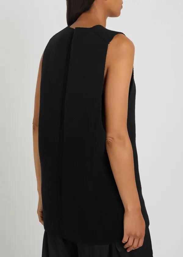Rick Owens V-neck Cashmere And Wool-blend Tank Top