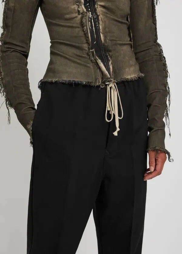 Rick Owens Cropped Tapered-leg Wool Trousers