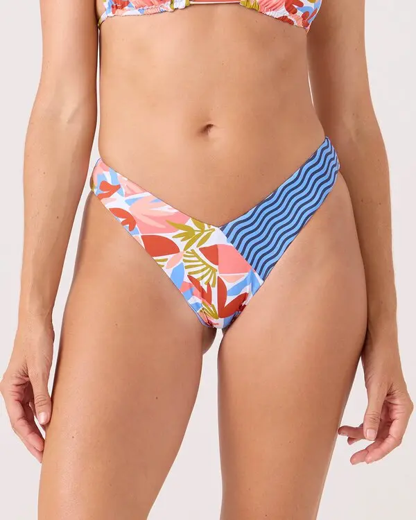 Roxy Ripple Effect V Front Scoop Cheeky Bikini Bottom