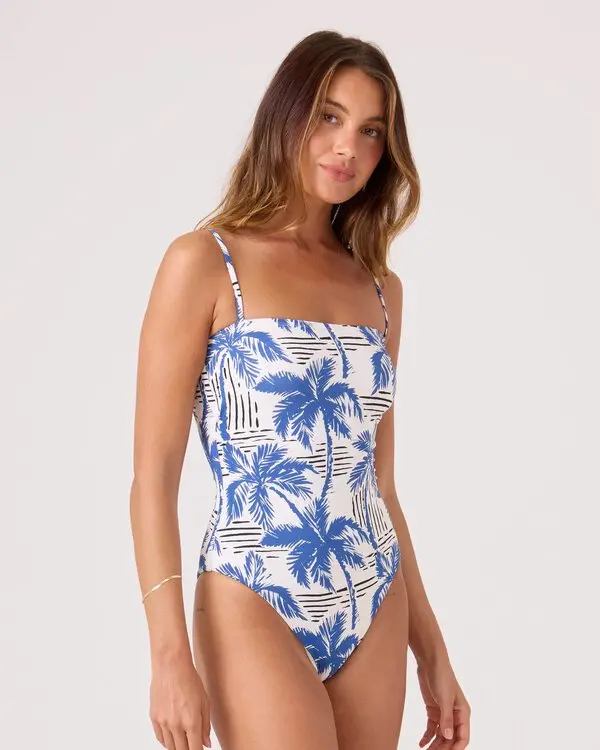 Roxy Breezy Does It Bandeau One Piece Moderate Swimsuit