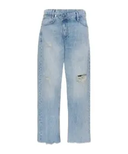 ALLSAINTS Aki Distressed Wide-leg Jeans - Blue