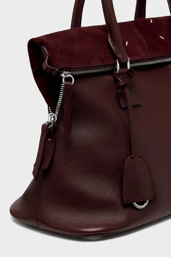 MAISON MARGIELA 5ac Soft Medium Leather Tote Bag
