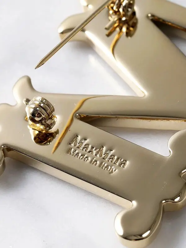 Max Mara Letter Brooch