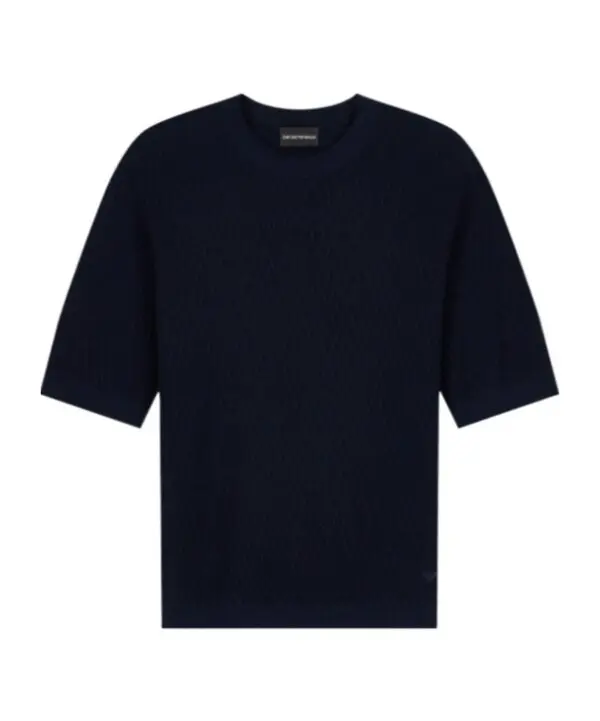 Emporio Armani Chevron Jacquard Knit Sweater