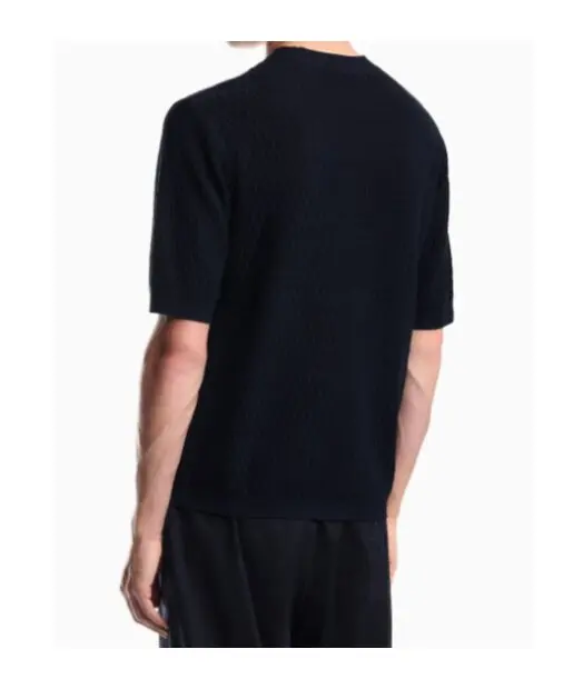 Emporio Armani Chevron Jacquard Knit Sweater