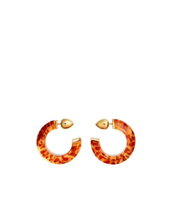 Alaïa Edge Hoops Earrings - Yellow
